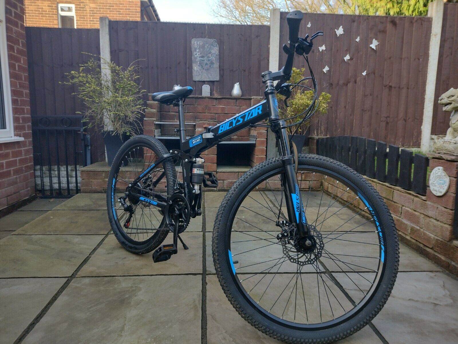 Bicystar Folding Bike - Black - Shimano - 26" - Full Surpension - MTB ...