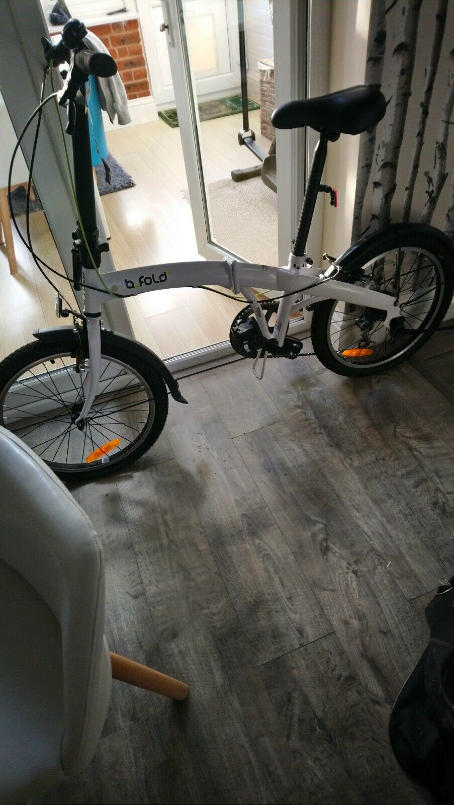 Btwin Bfold 5 White Fold Up Bike - Folding Bikes 4U