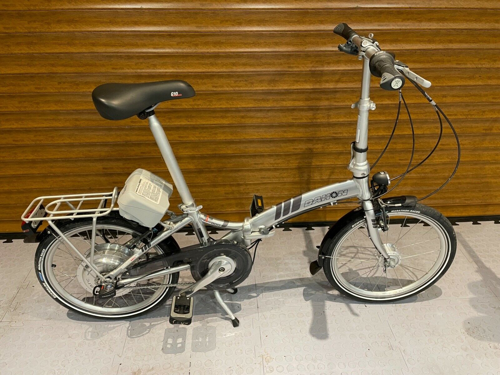 Dahon Roo EL Silver Electric Folding Bicycle in unused condition, hard ...