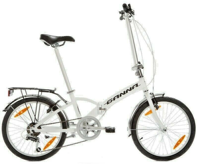 New Italian Foldable City Bicycle Ladies Men GANNA Bike Commuting 7 sp ...