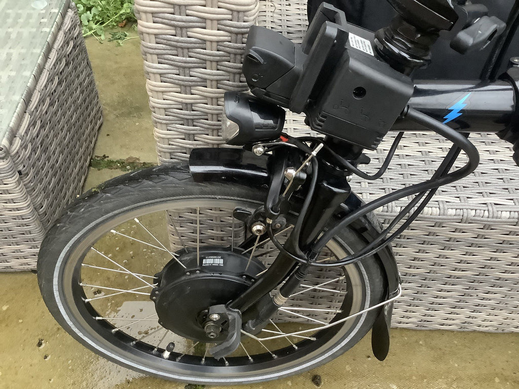 Brompton Electric C Line 6 Speed Black With Bags – Folding Bikes 4U