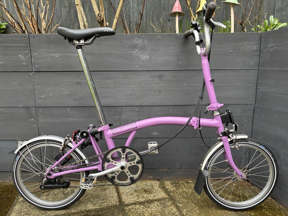 Brompton M6L in rare Lilac Folding bike C Line - Very Light Leisure Us ...