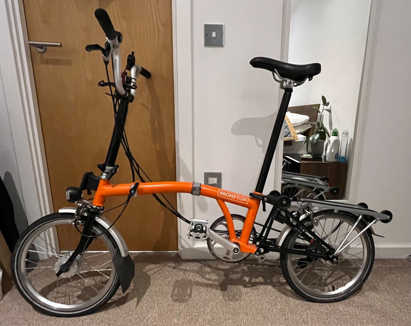 Brompton M6L Folding Bike Orange – Folding Bikes 4U